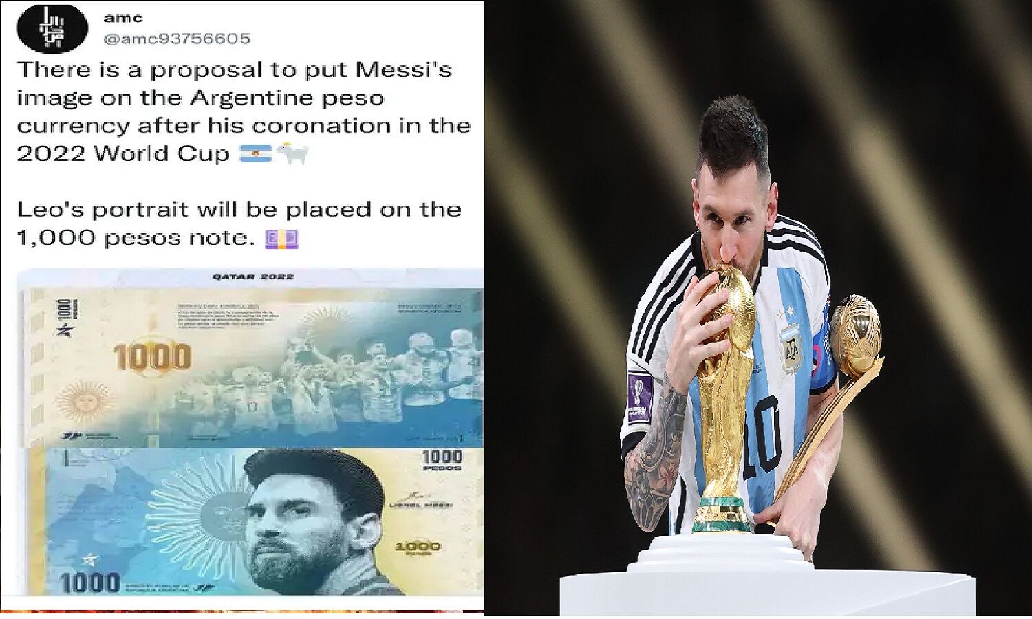 अर्जेंटीना अपनी नोट में मेसी और उनके कोच की तस्वीर छपेगा! | Argentina ...