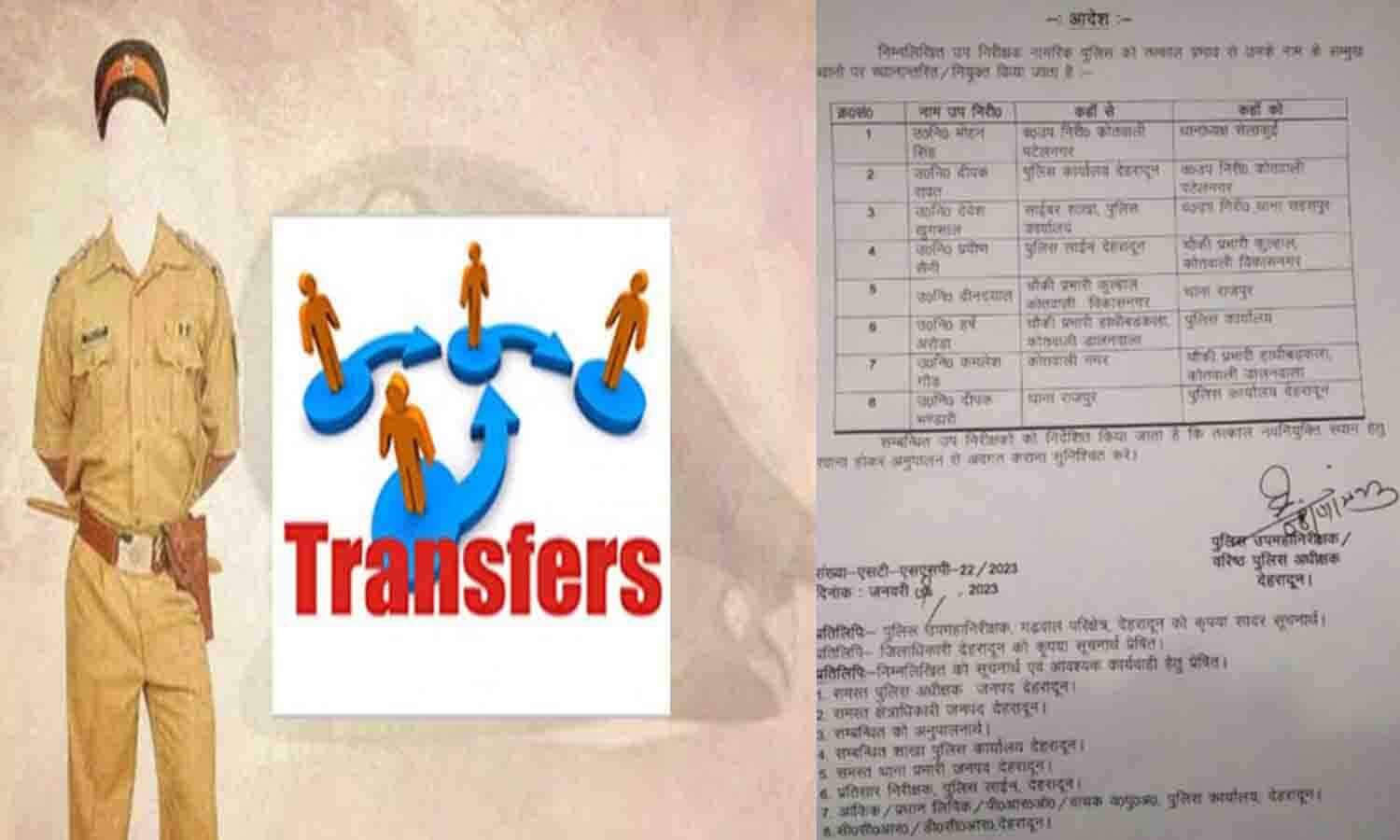 Police Transfer 2023: देखें List! एक बार फिर 8 पुलिस अधिकारियों के ...