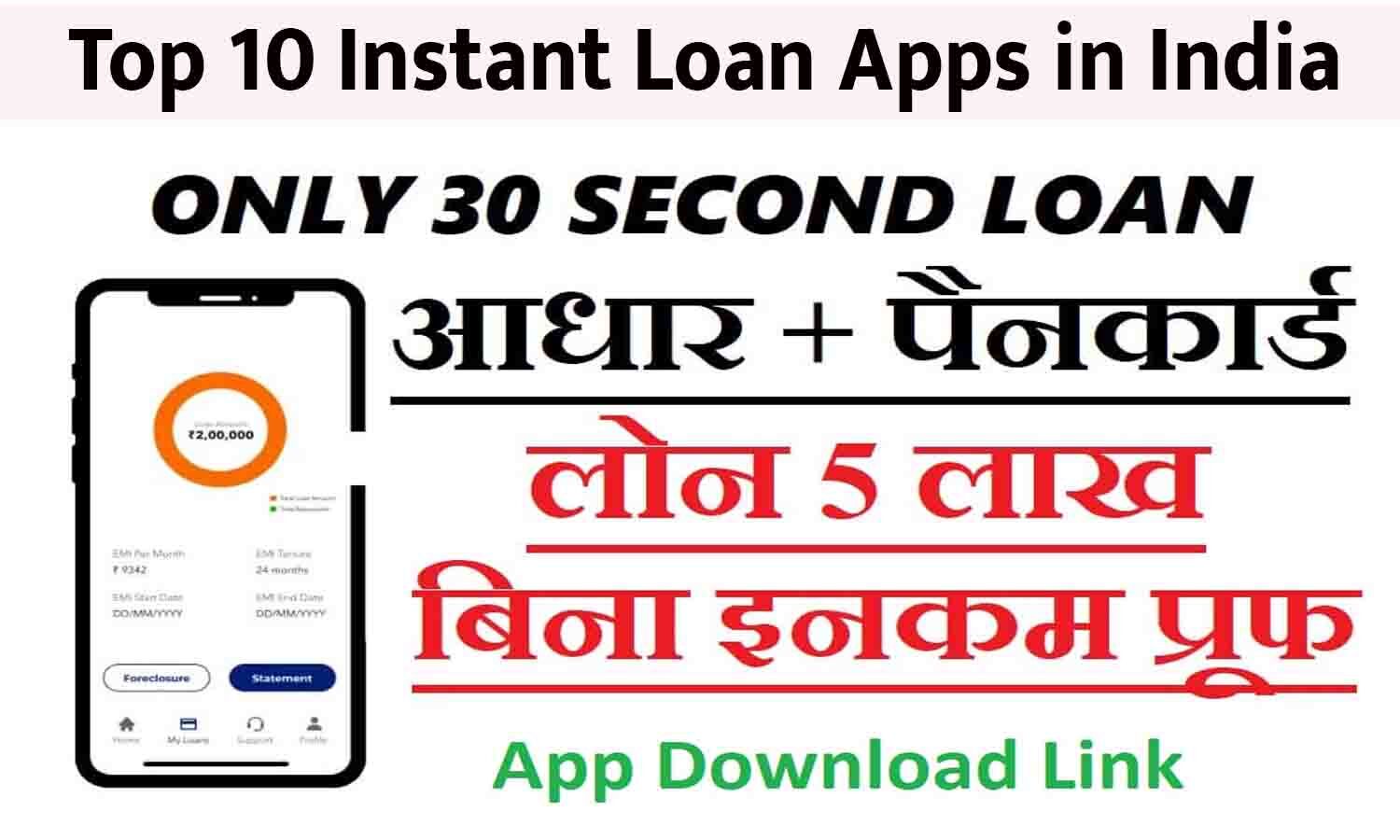 Top 10 Instant Loan Apps in India: 5 मिनट में 10 लाख रूपए तक का लोन देने वाले ऐप की लिस्ट जारी ...