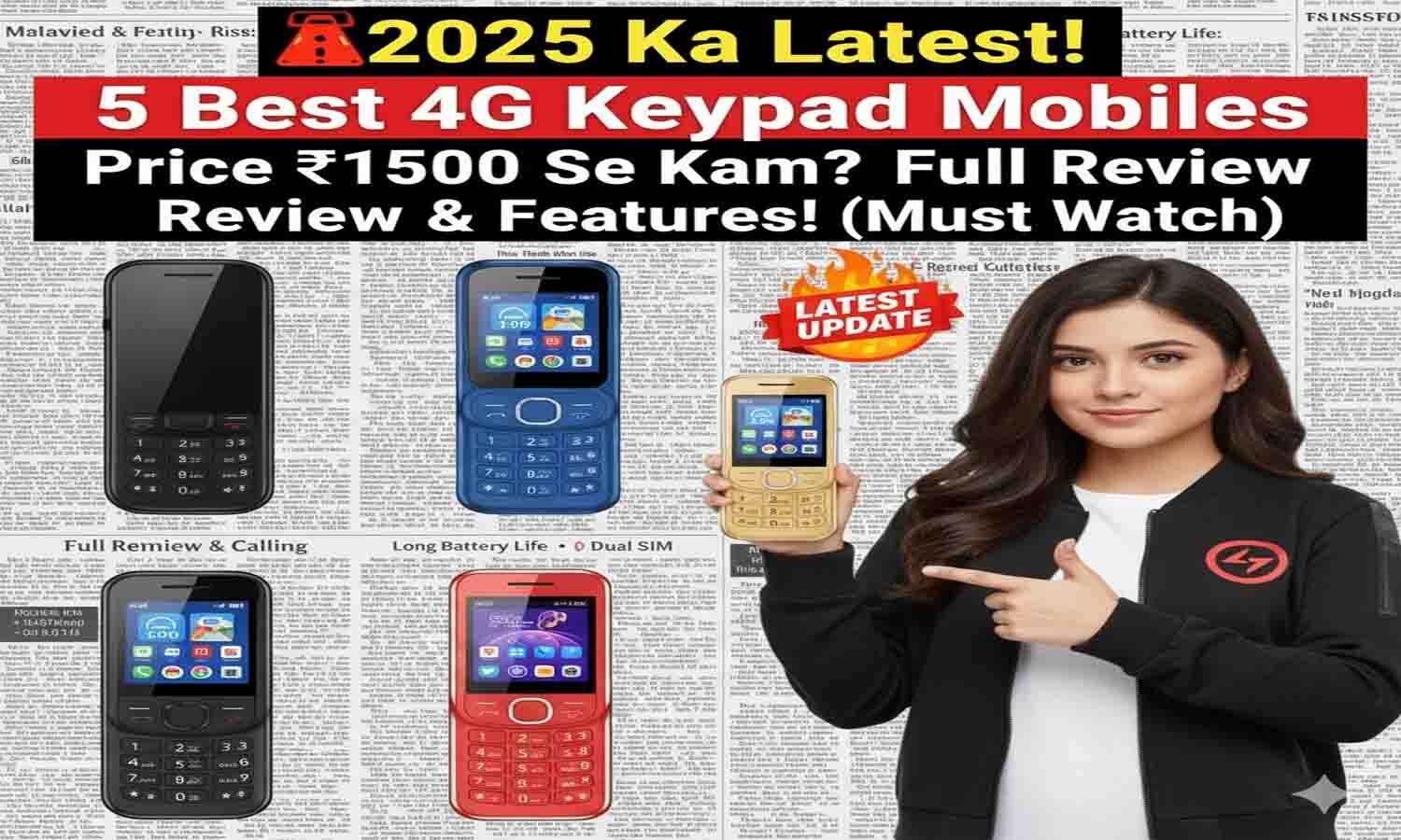 2025 का धमाका! ₹1500 से कम के 5 Best 4G Keypad Mobiles | Latest Review ...