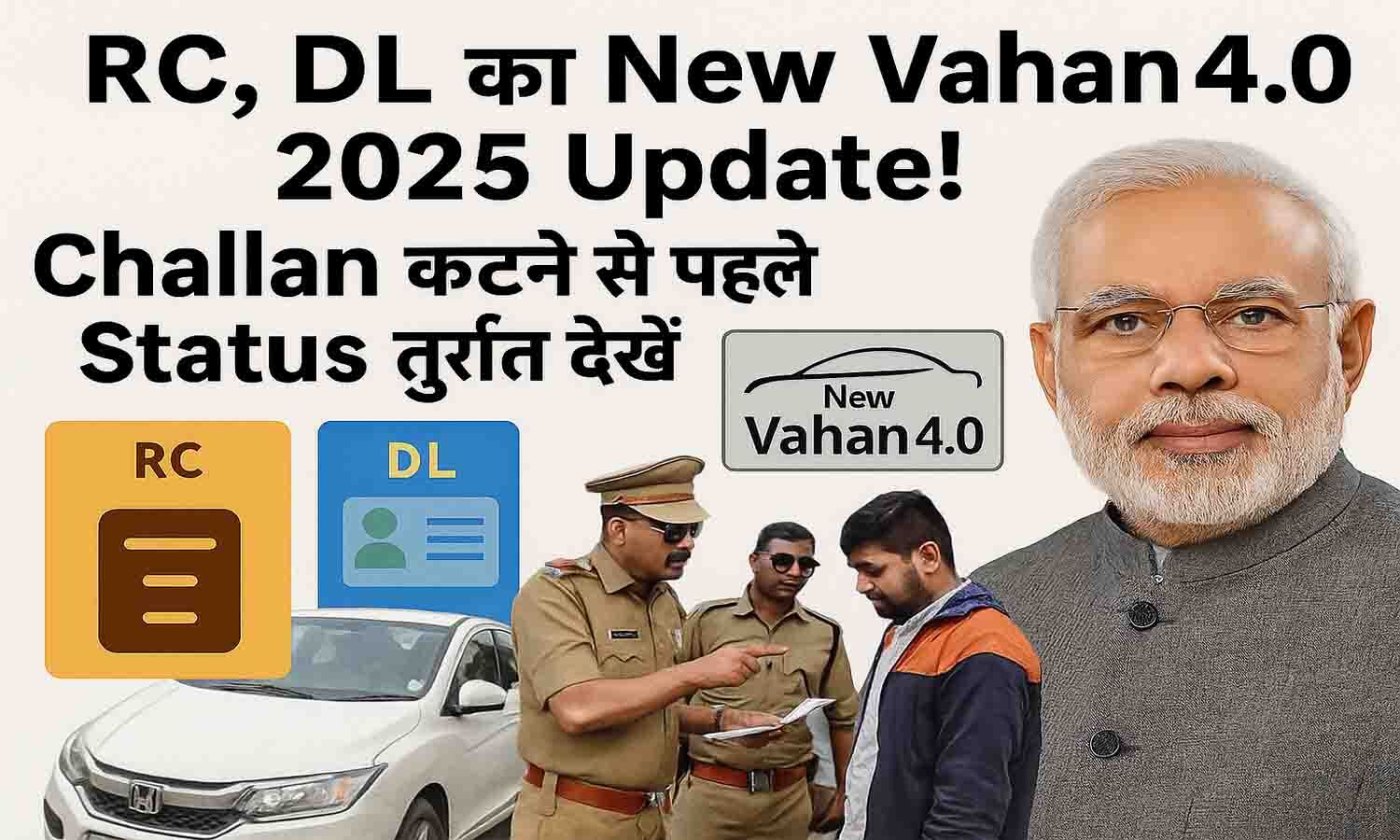 RC, DL का New Vahan 4.0 2025 Update! Challan कटने से पहले Status तुरंत ...