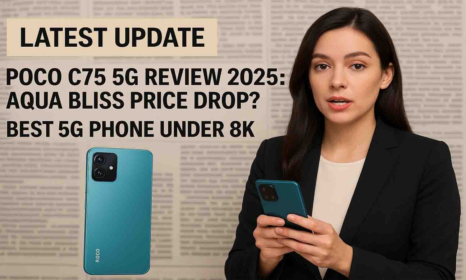 POCO C75 5G Review 2025: Aqua Bliss Price Drop? Best 5G Phone Under 8K | POCO C75 5G Aqua Bliss ...