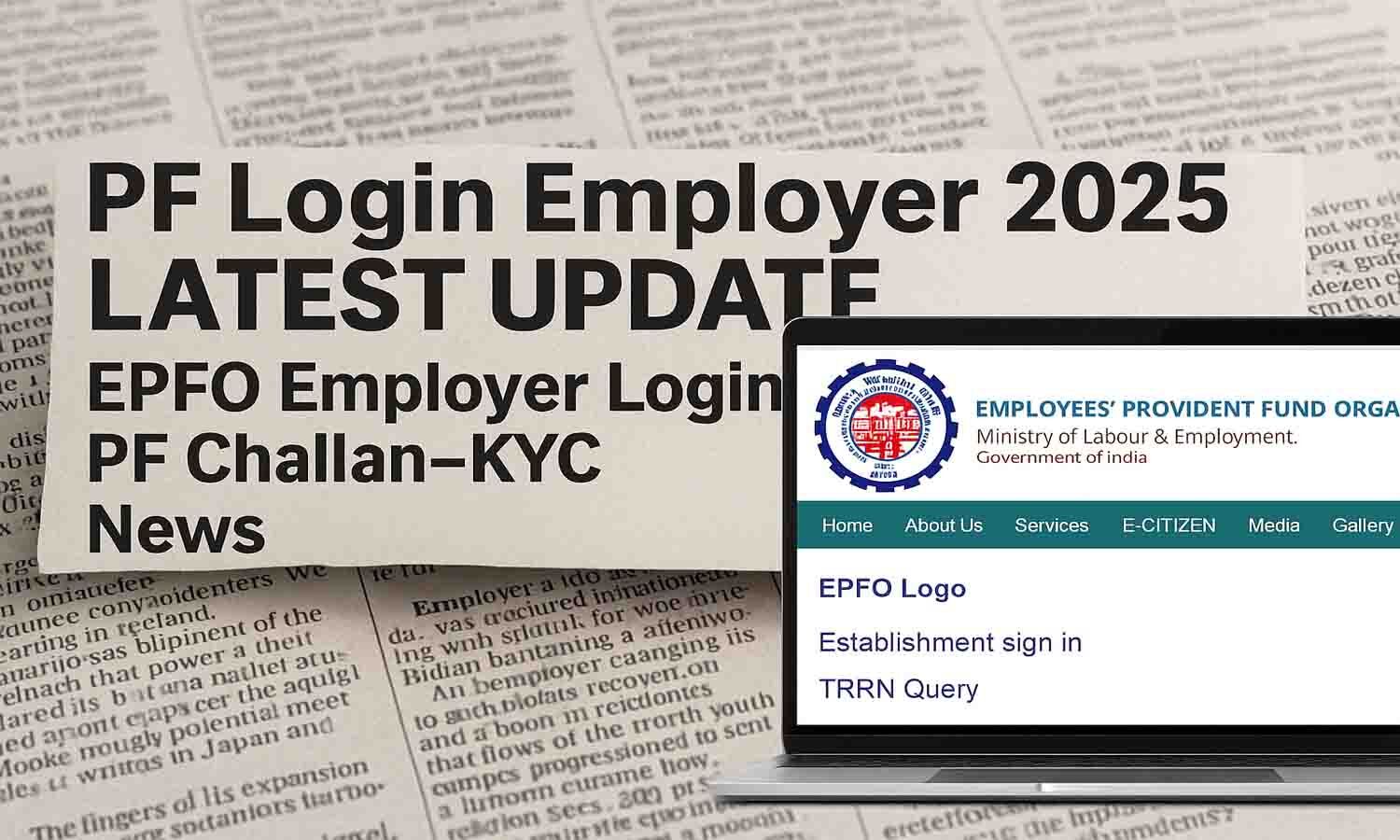 PF Login Employer 2025 Latest Update: EPFO Employer Login, PF Challan ...