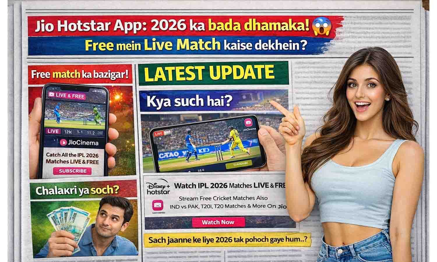 Jio Hotstar App: 2026 का बड़ा धमाका! फ्री में Live Match कैसे देखें ...